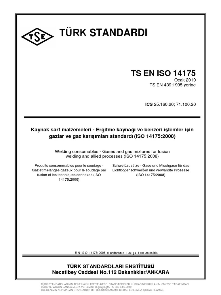 TS en Iso 14175 PDF | PDF