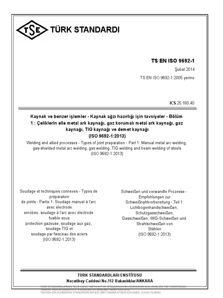 TS en Iso 9692 1 PDF | PDF