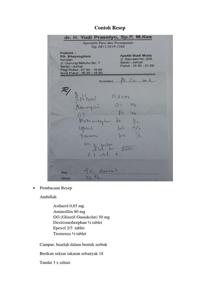 Contoh Resep | PDF