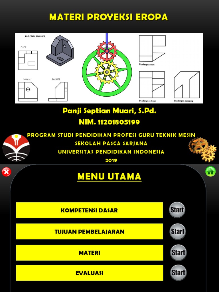 Materi Proyeksi Eropa dalam Gambar Teknik | PDF