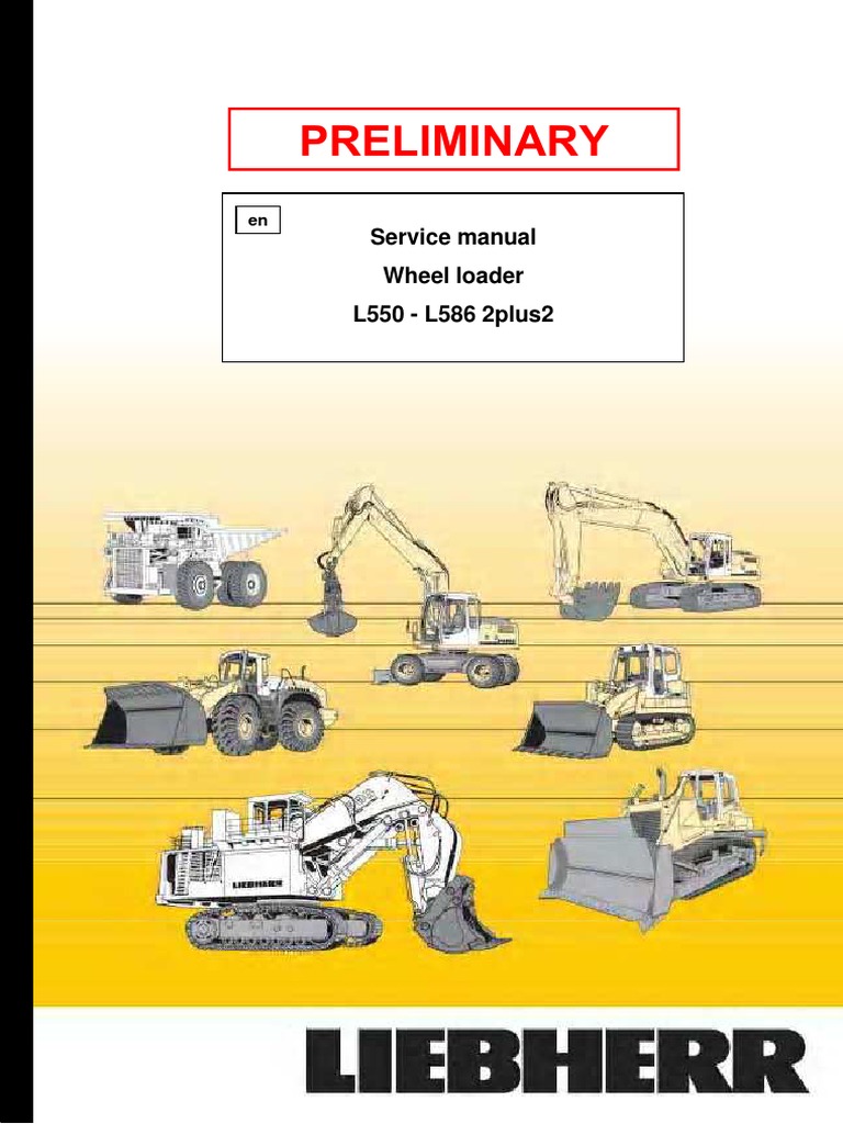 Manual de Servicio Cargador Liebherr L550 y L586 PDF | Download Free ...