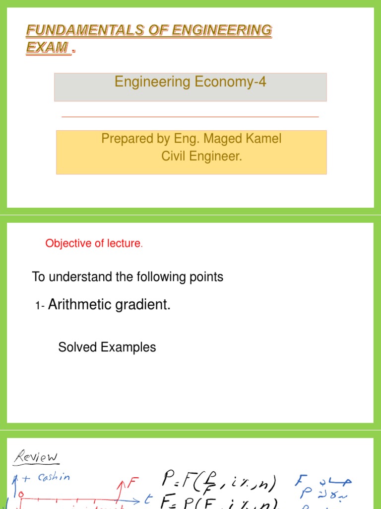 4 - Engineering Economy Arithmetic Gradient | PDF