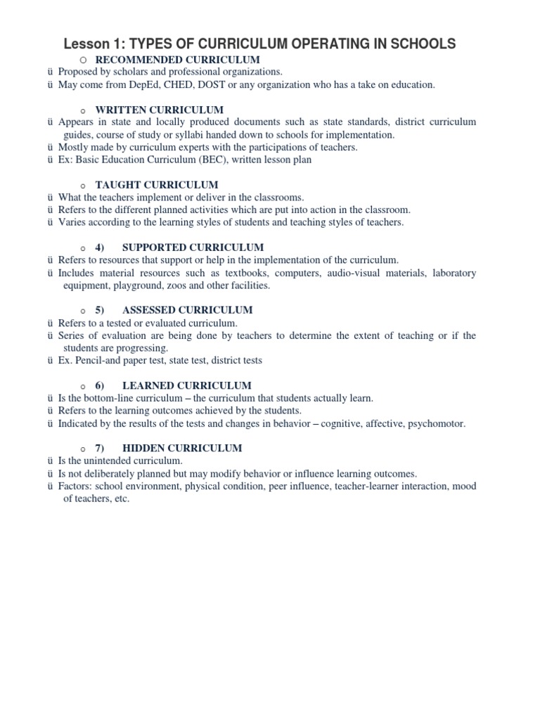 Lesson 1 | PDF | Curriculum | Teachers