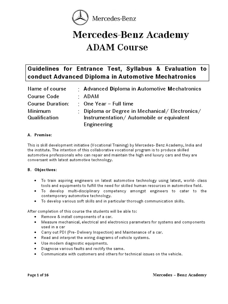 ADAM Guidelines For Entrance Test - Syllabus Evaluation V01 July 2018 ...
