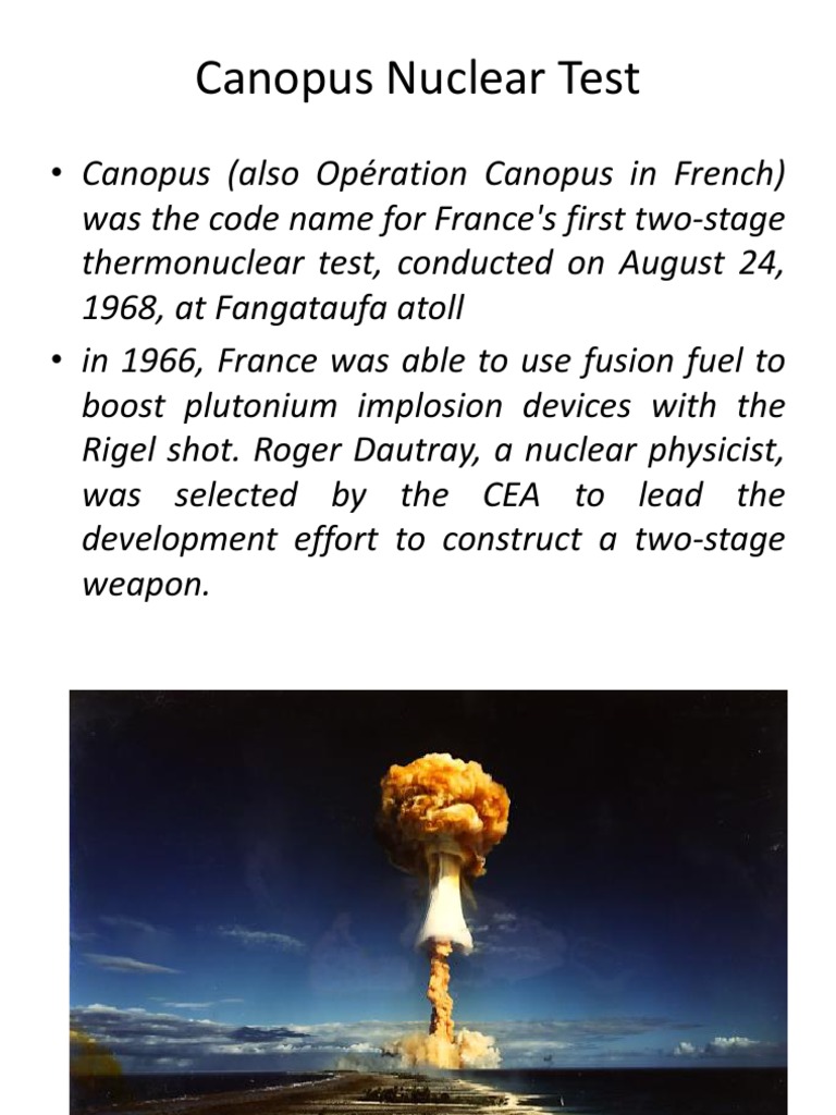 France's First Thermonuclear Test | PDF | Science & Mathematics