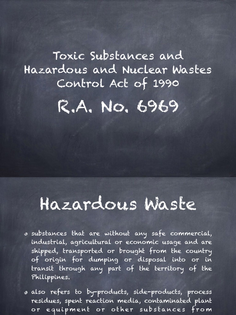 Ra 6969 PDF | PDF | Chemical Substances | Waste Management