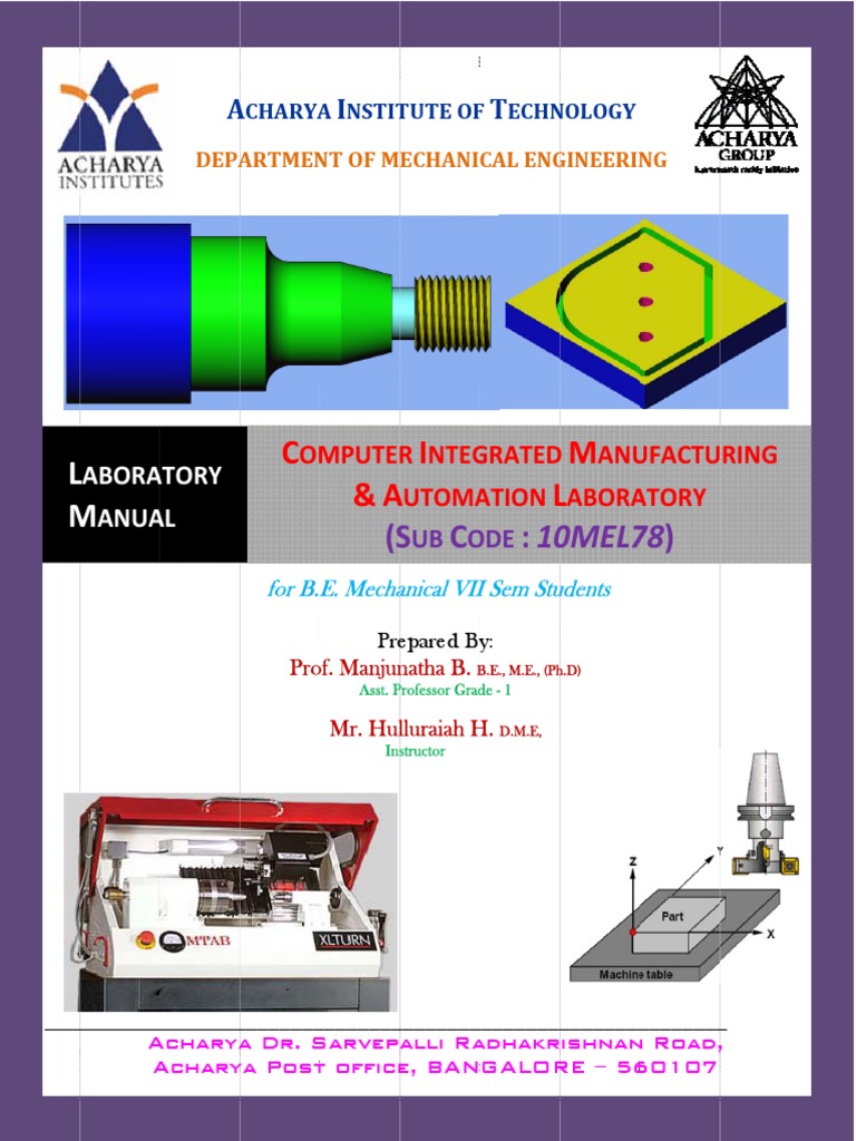 Cim Lab Manual Final | PDF | Numerical Control | Automation