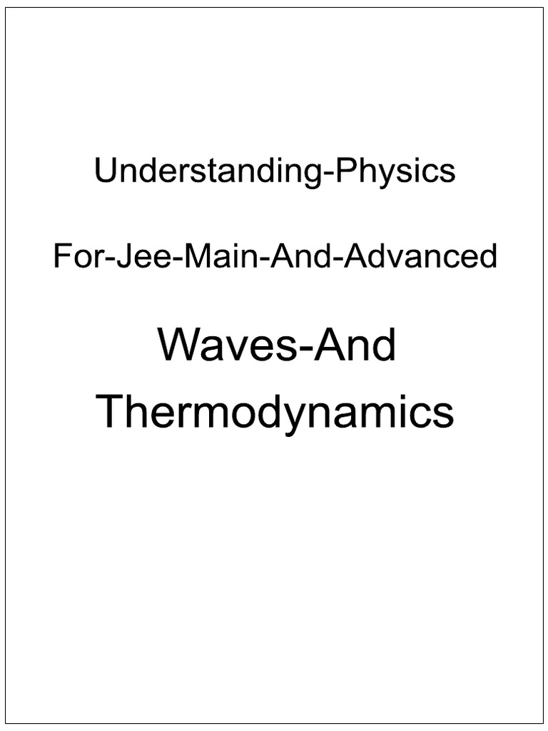 Waves and Thermodynamics DC Pandey PDF | PDF