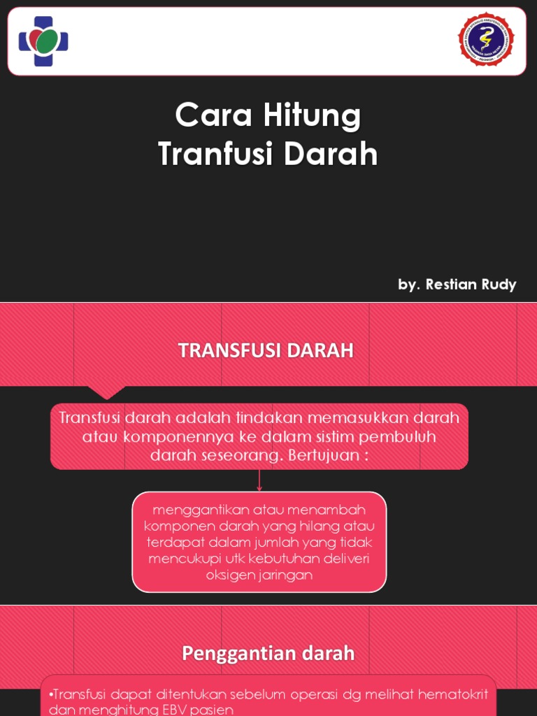 Panduan Transfusi Darah dan Trombosit | PDF