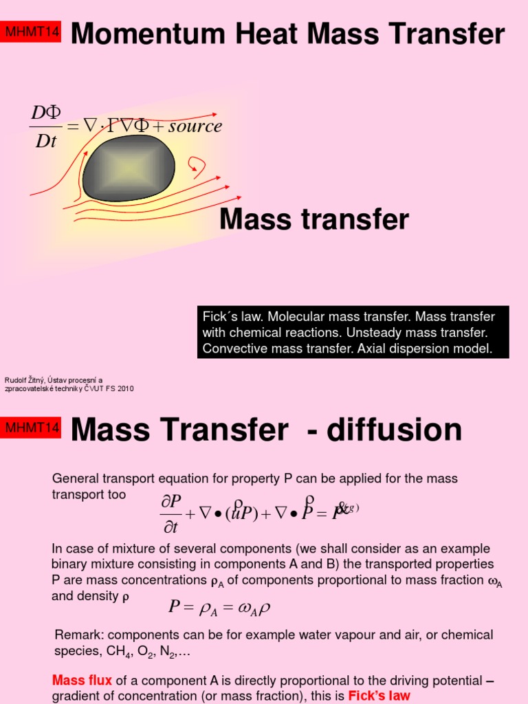 Momentum and Mass Transfer Fundamentals | PDF | Diffusion | Mass Transfer