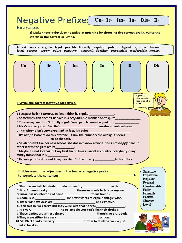 Negative Prefixes English | Language Mechanics | Languages