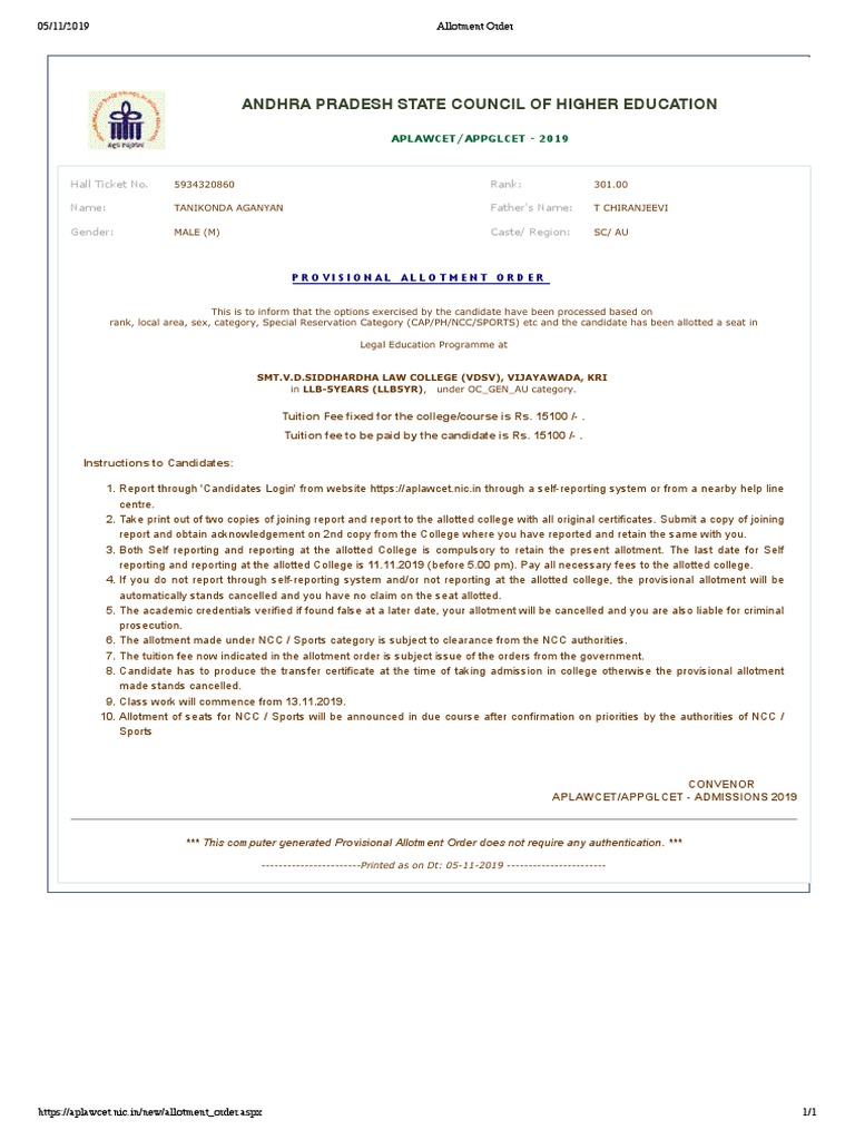 Allotment Order | PDF | Government Information | Government