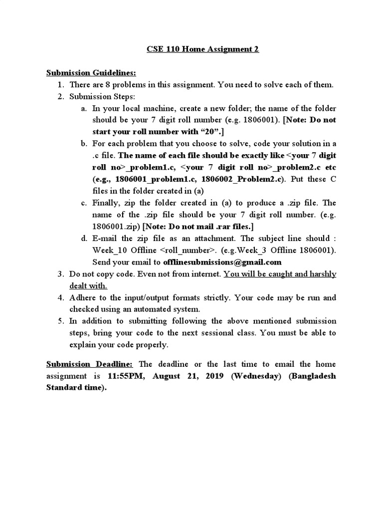 CSE 110 Home Assignment 2 | PDF | C (Programming Language) | String ...