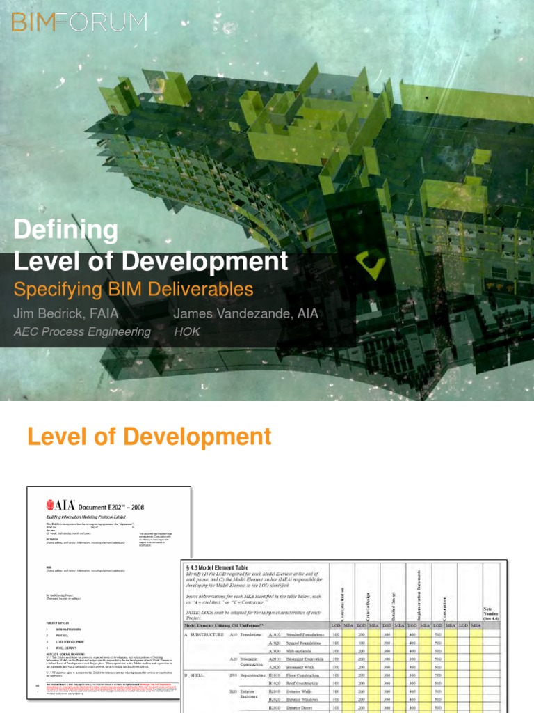 BIM Defining Level of Development | PDF | Building Information Modeling ...