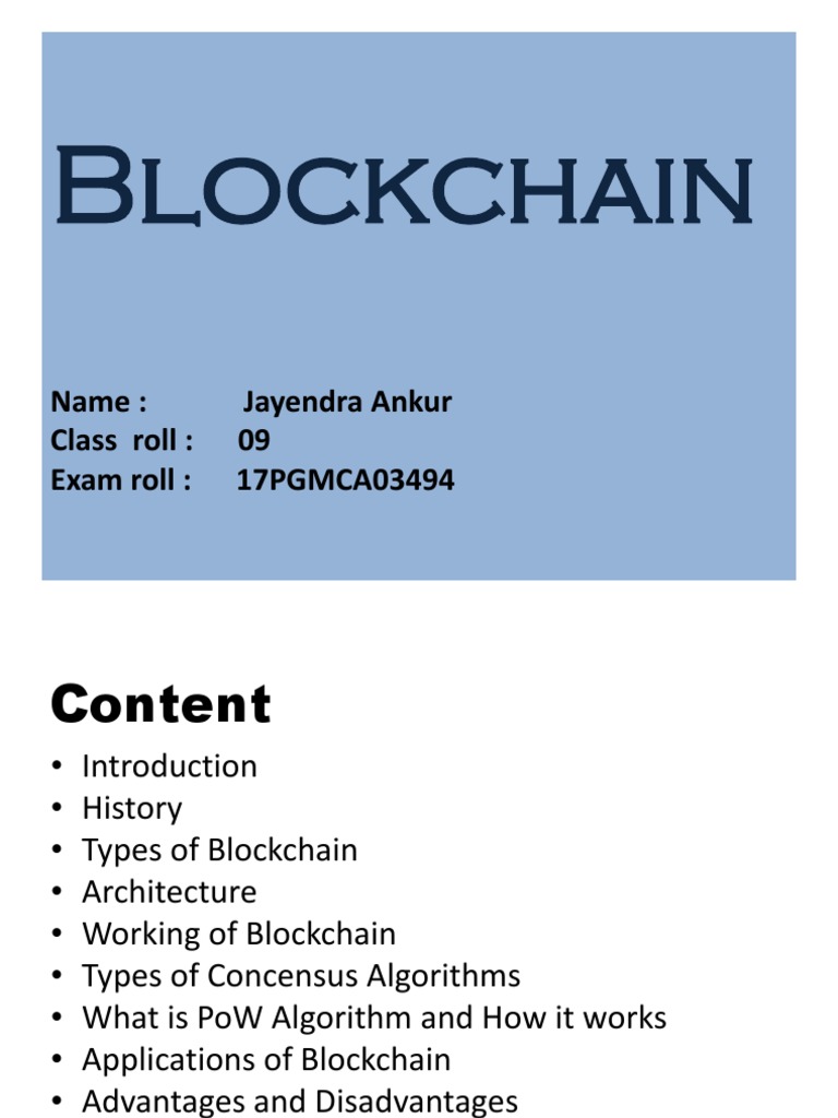 Blockchain PPT | PDF | Digital Technology | Areas Of Computer Science