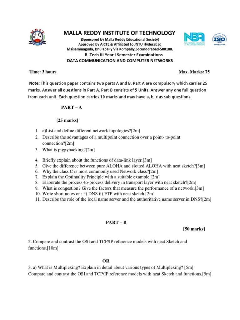DCCN Prefinal Paper | PDF | Network Congestion | Telecommunications
