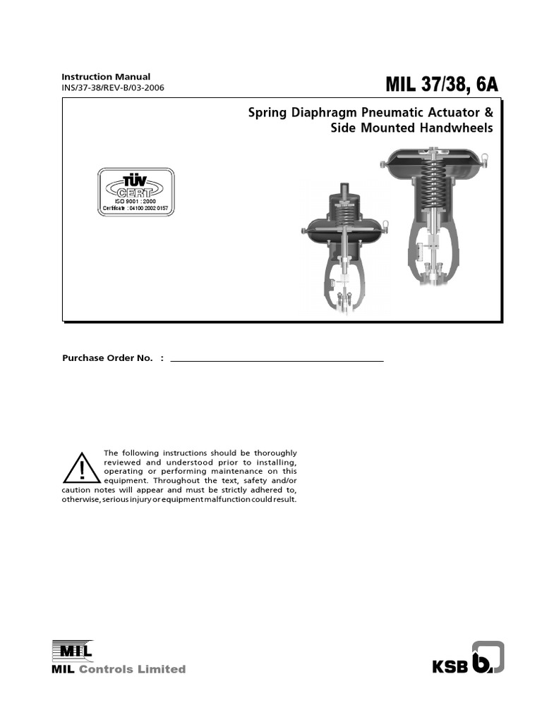 Im - Instruction Manual For Control Valve | PDF | Valve | Electrical ...