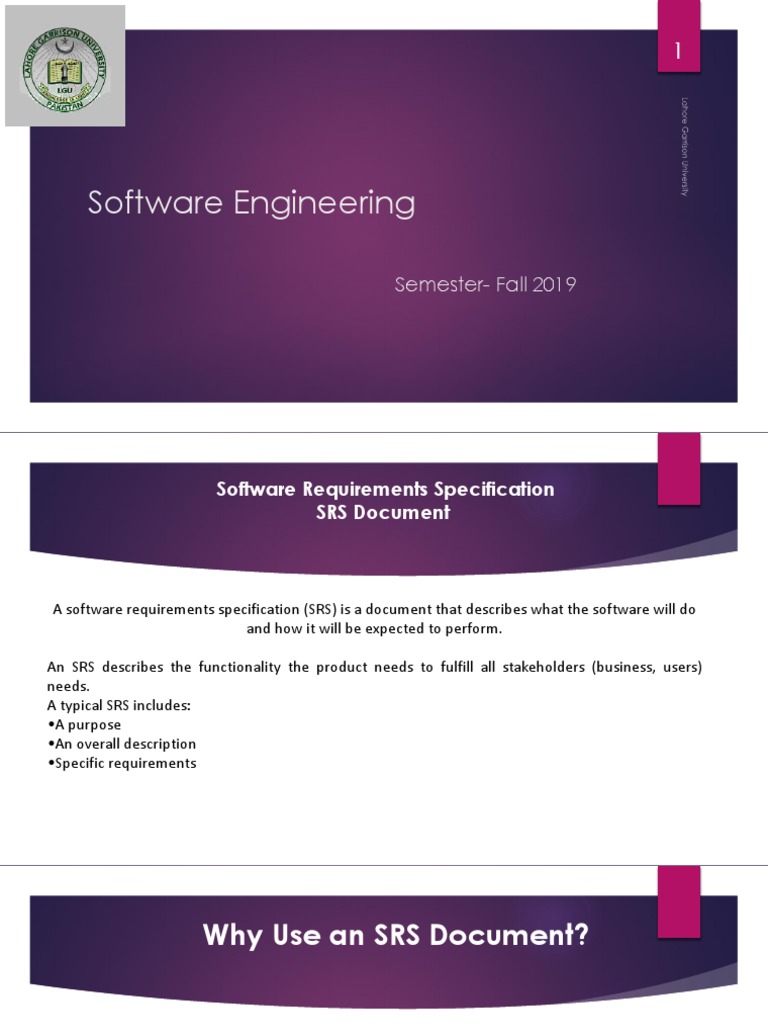 Lec 2 - Srs | PDF | Interface (Computing) | System