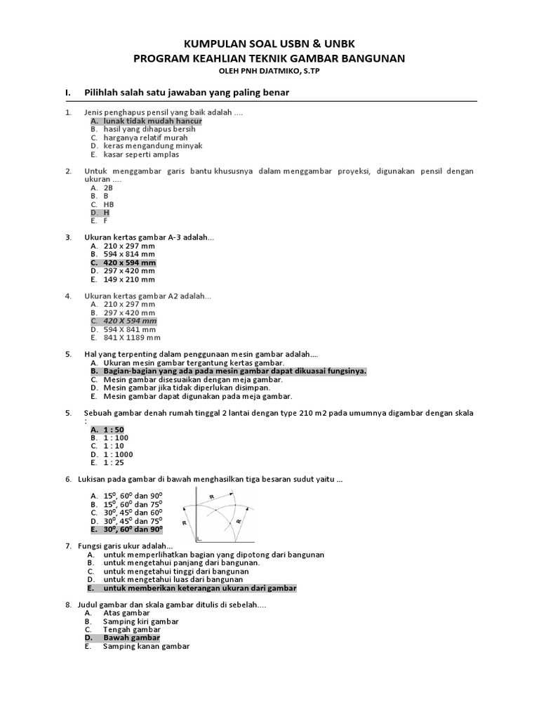 Soal Latihan Usbn Dan Unbk | PDF | Metode & Bahan Ajar | Seni