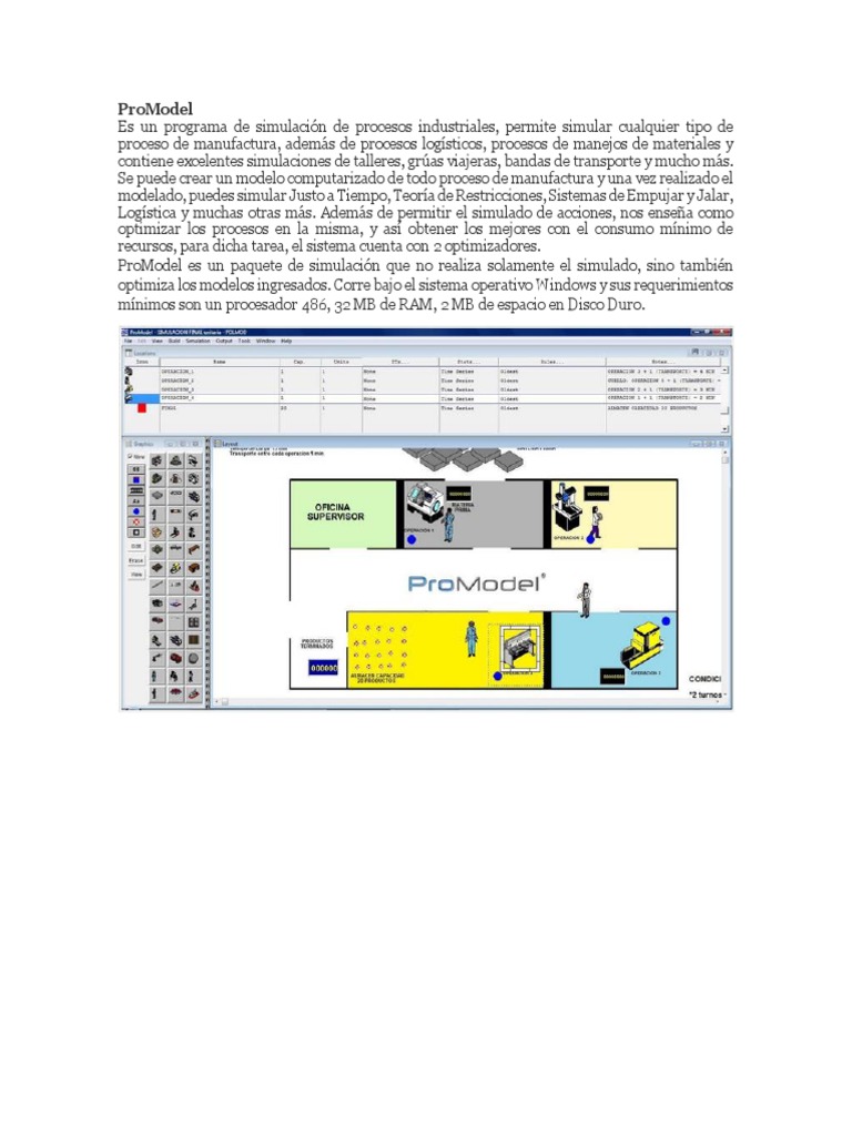 ProModel Simulacion | PDF | Simulación | Sistema operativo