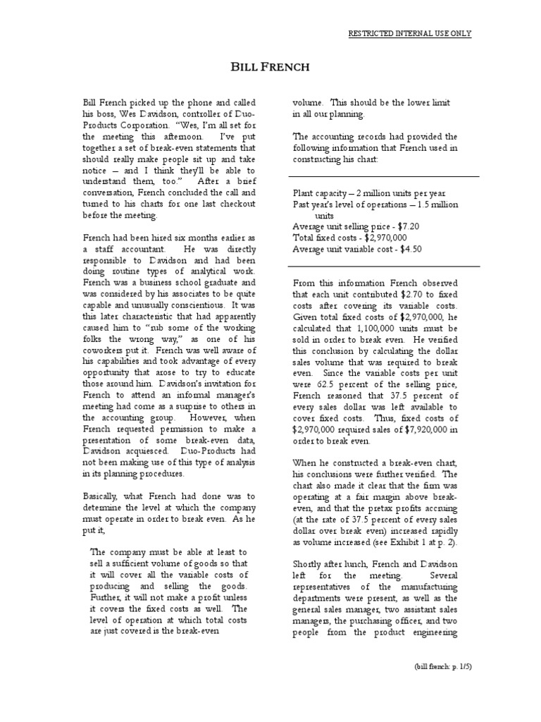Bill French | PDF | Business Economics | Business