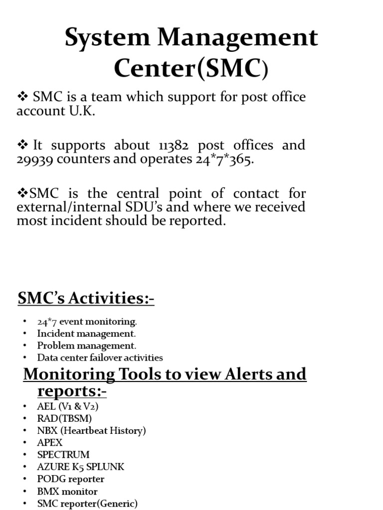 SMC Operations and Incident Management | PDF