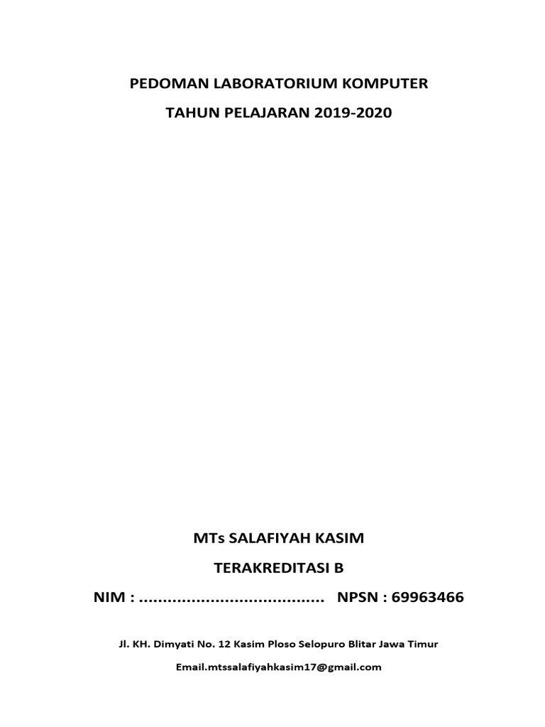 Peraturan Dan Tata Tertib Laboratorium Komputer | PDF