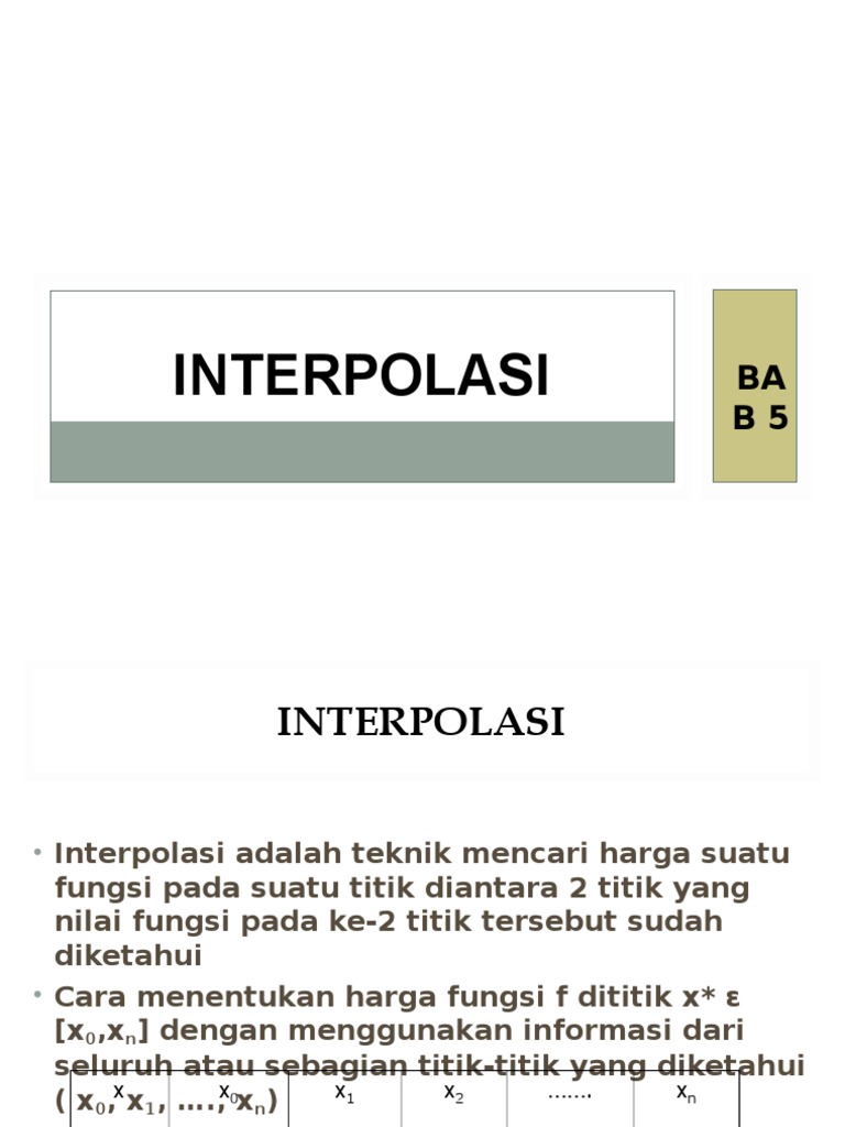 INTERPOLASI | PDF