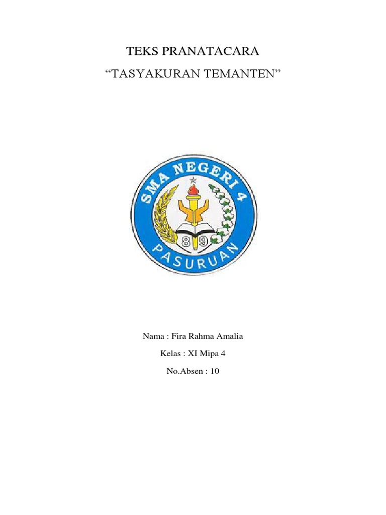 Teks Pranatacara Tasyakuran Manten | PDF