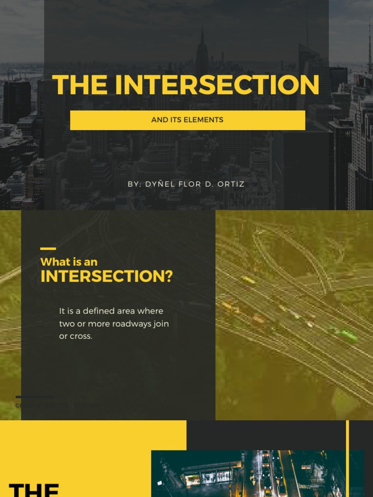 Group 2 Intersection - Elements, Types, Design Parameters, and Levels ...