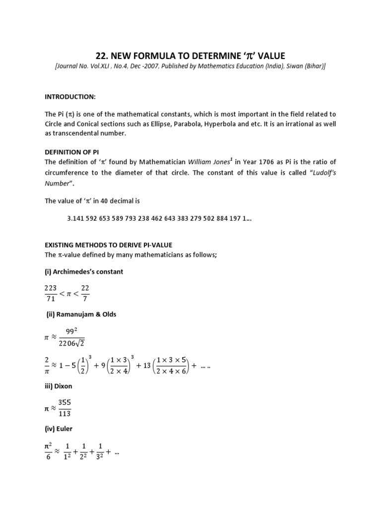 22 0 PDF | PDF | Pi | Circle