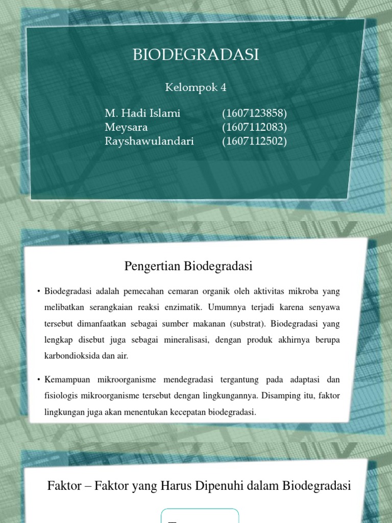 Biodegradasi PPT - Kelompok 4 | PDF