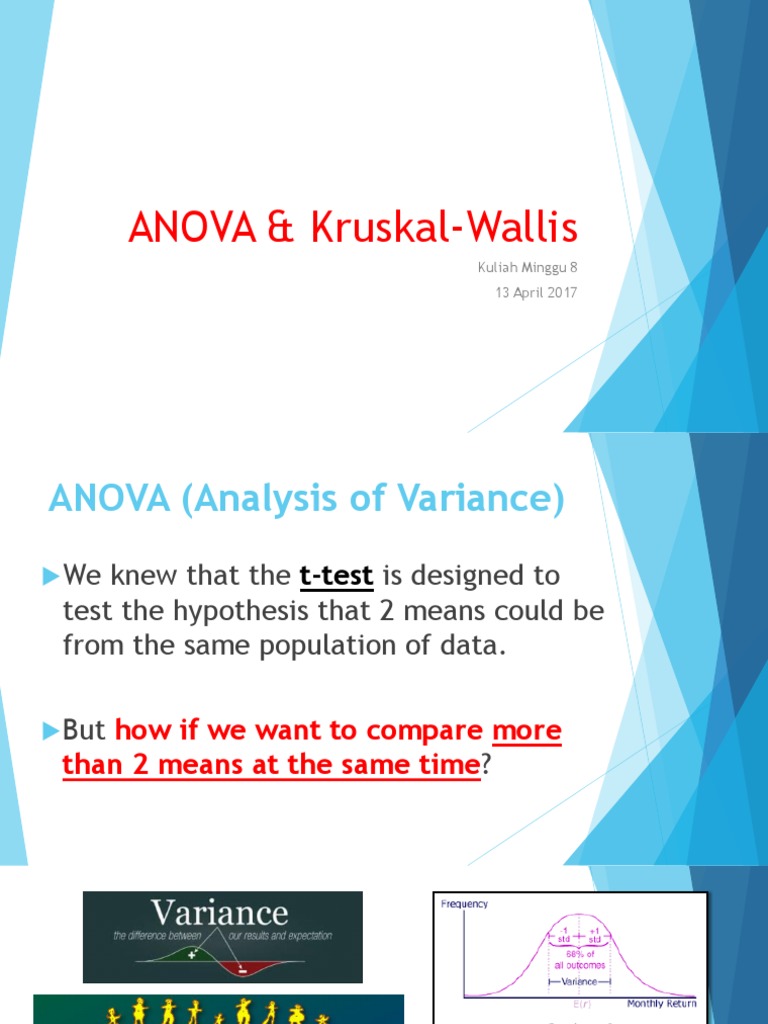 M8 ANOVA and Kruskall Wallis - Pelajar 12042018-20191108123443 | PDF | Analysis Of Variance ...