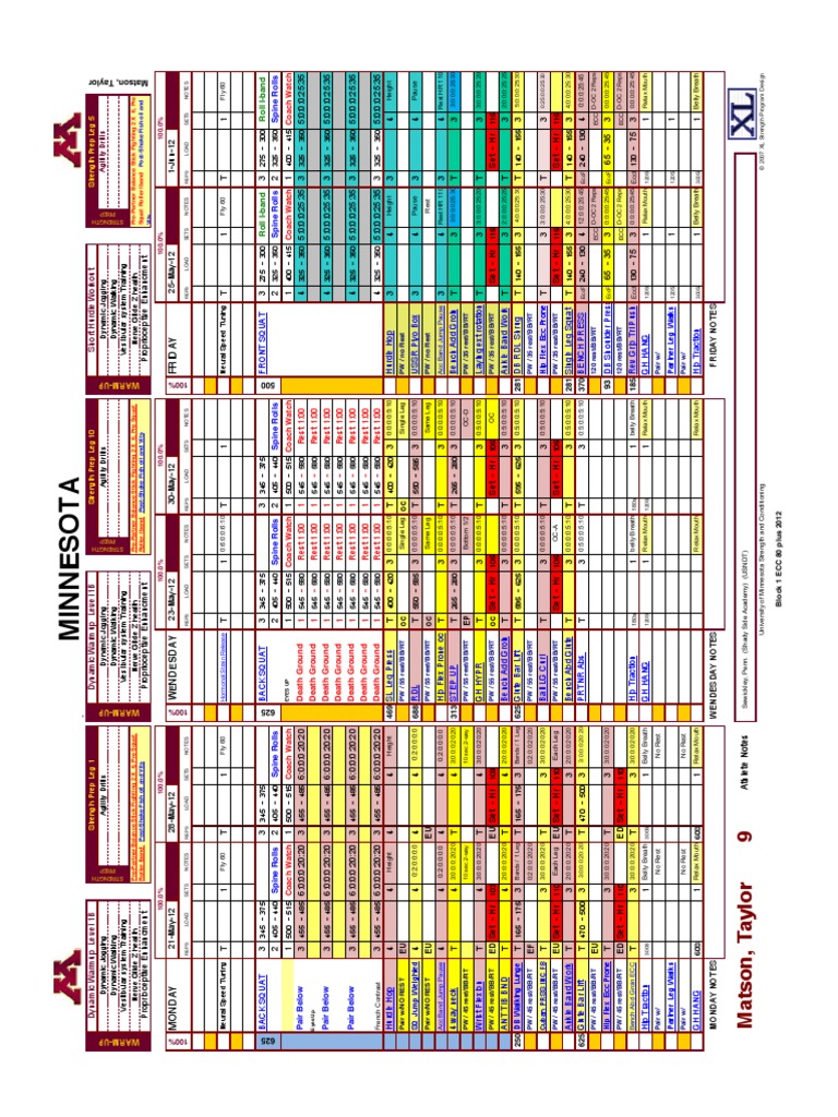 Block 1 Eccentric Above 80 Triphasic Training Back Squat | PDF ...