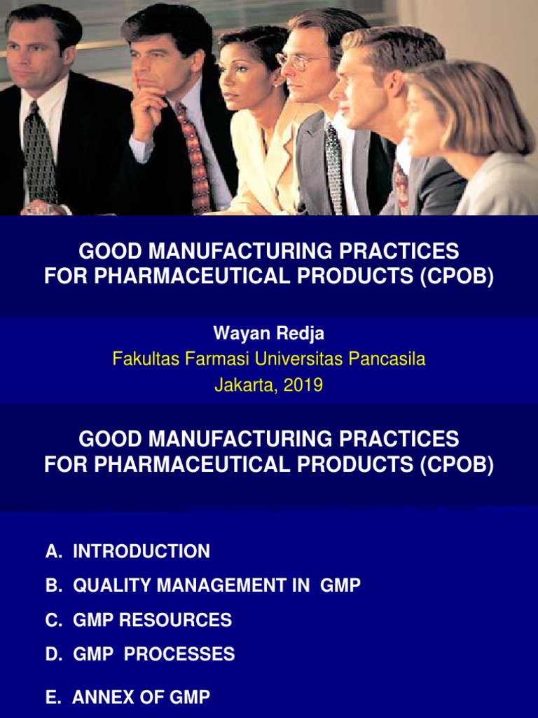 GMP Slide Kuliah 2019 - Rev 1 | PDF | Quality Assurance | Risk Management