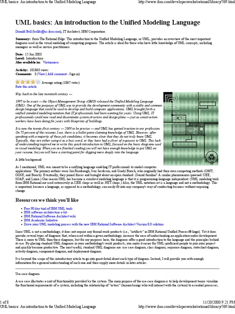UML Basics - An Introduction... | PDF | Unified Modeling Language | Use Case