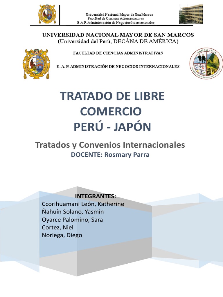 TLC Perú Japón | PDF | Perú | Tratado de Libre Comercio Norteamericano