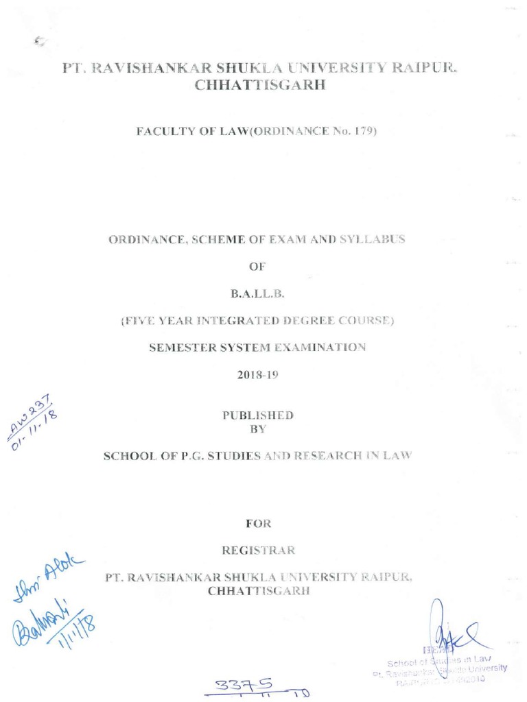 Ballb Syllabus | PDF