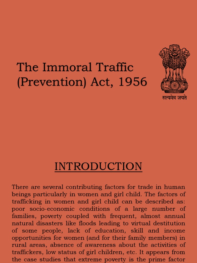 Immoral Traffic (Prevention) Act, 1956 | PDF | Arrest | Human Trafficking