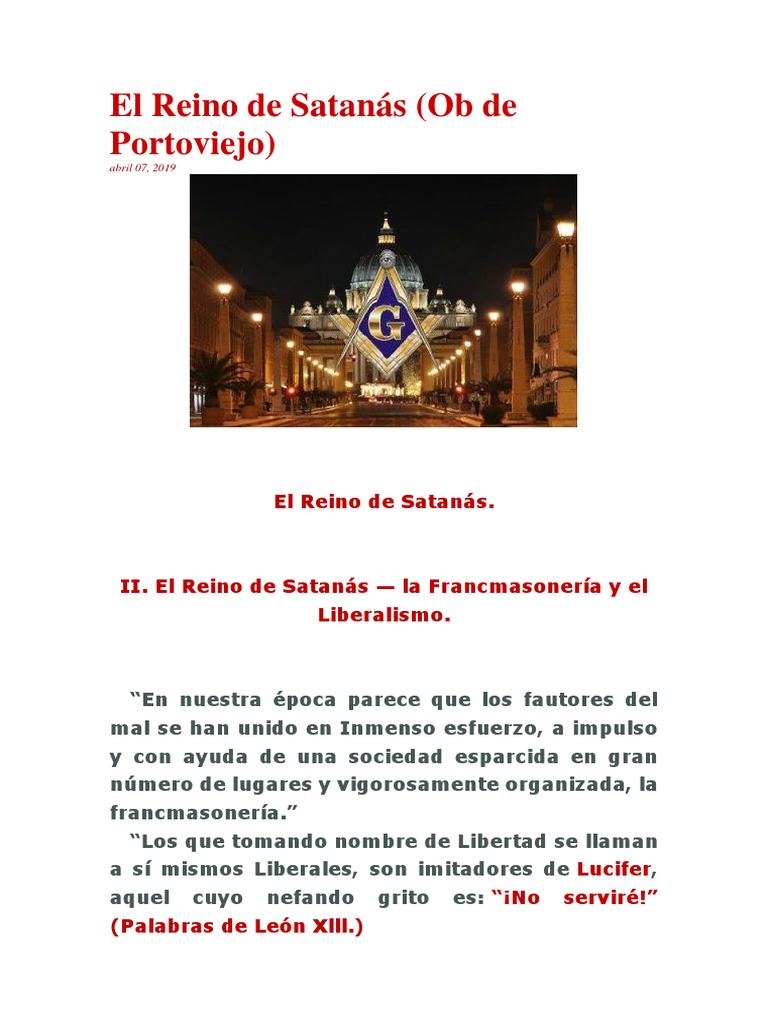 Lucifer y el Reino de Satanás | PDF | Liberalismo | Masonería