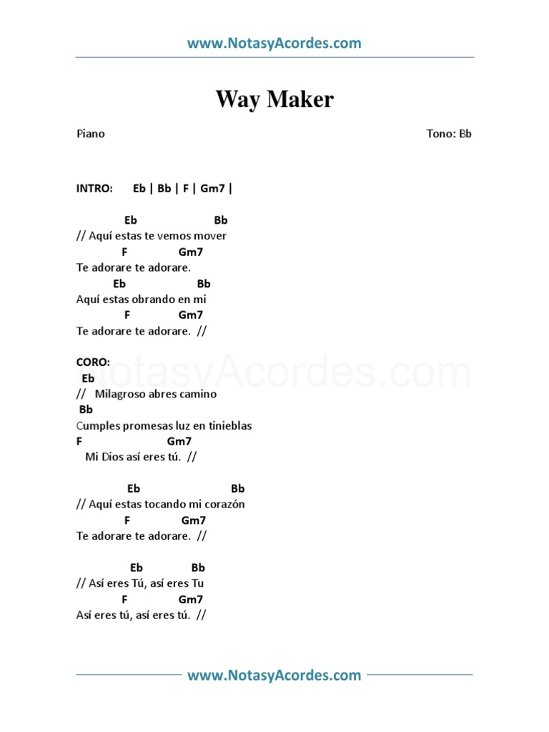 Way Maker Piano | PDF