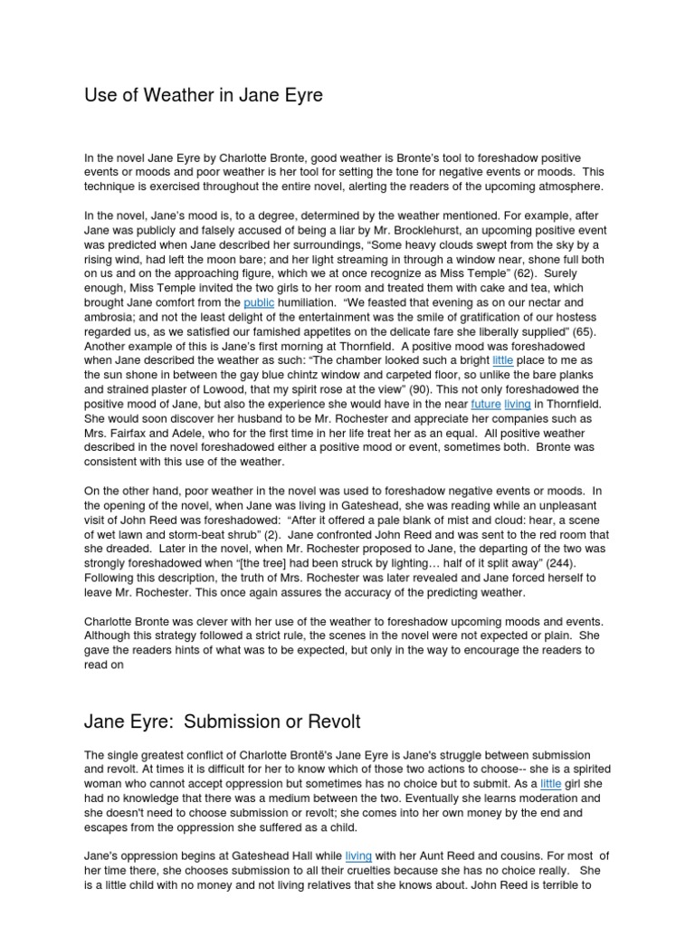 Complete Analysis of Jane Eyre | PDF | Jane Eyre | Brontë Family