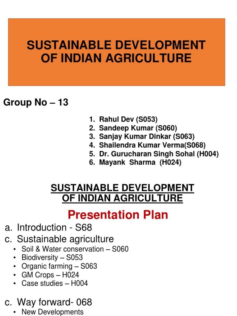 Sustainable Development Of Agriculture Pdf Sustainable Agriculture