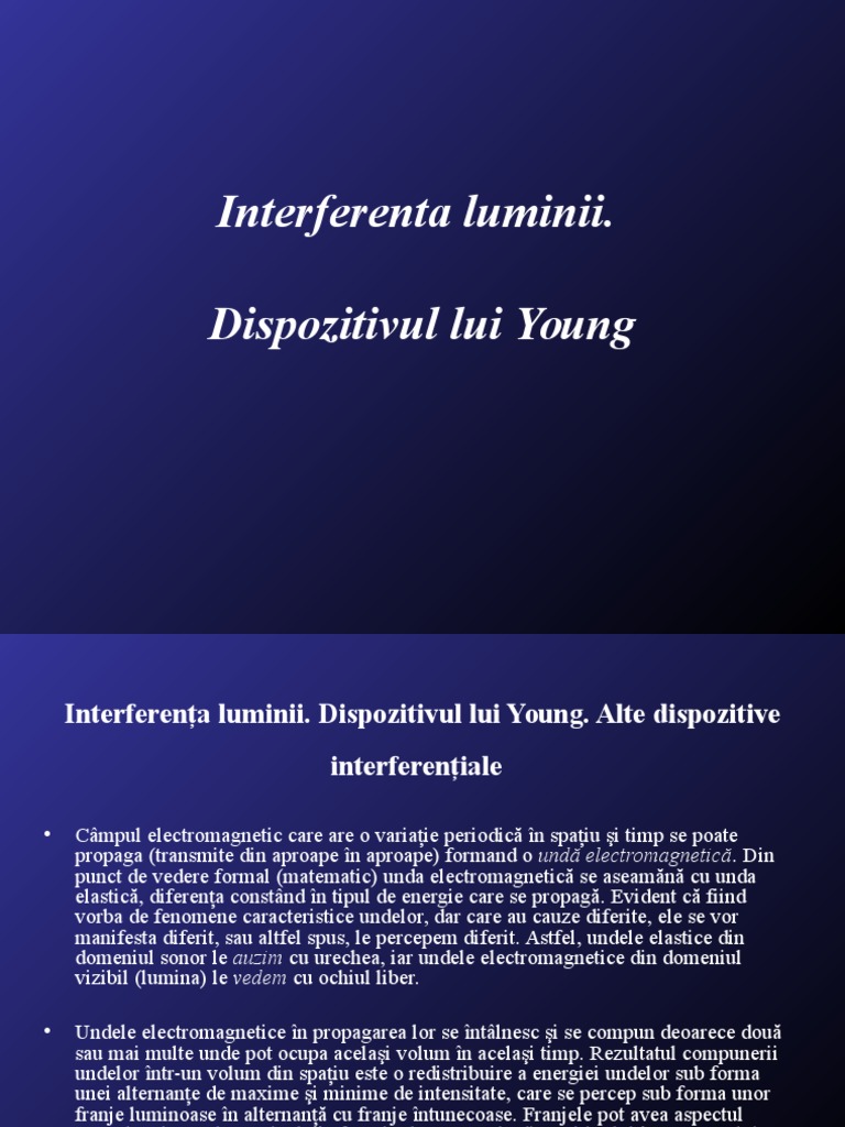 Dispozitivul Lui Young | PDF