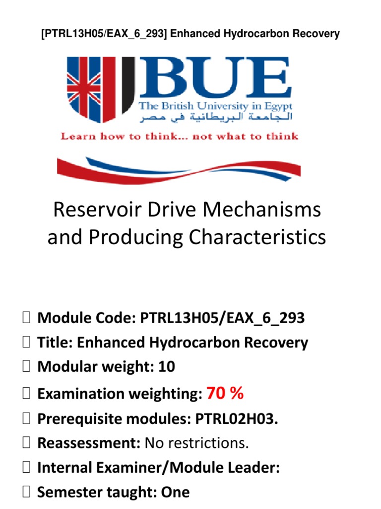 1 Primary Recovery Drive Mechanisms PDF | PDF | Enhanced Oil Recovery ...