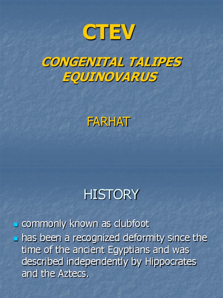 CTEV | PDF | Foot | Musculoskeletal System
