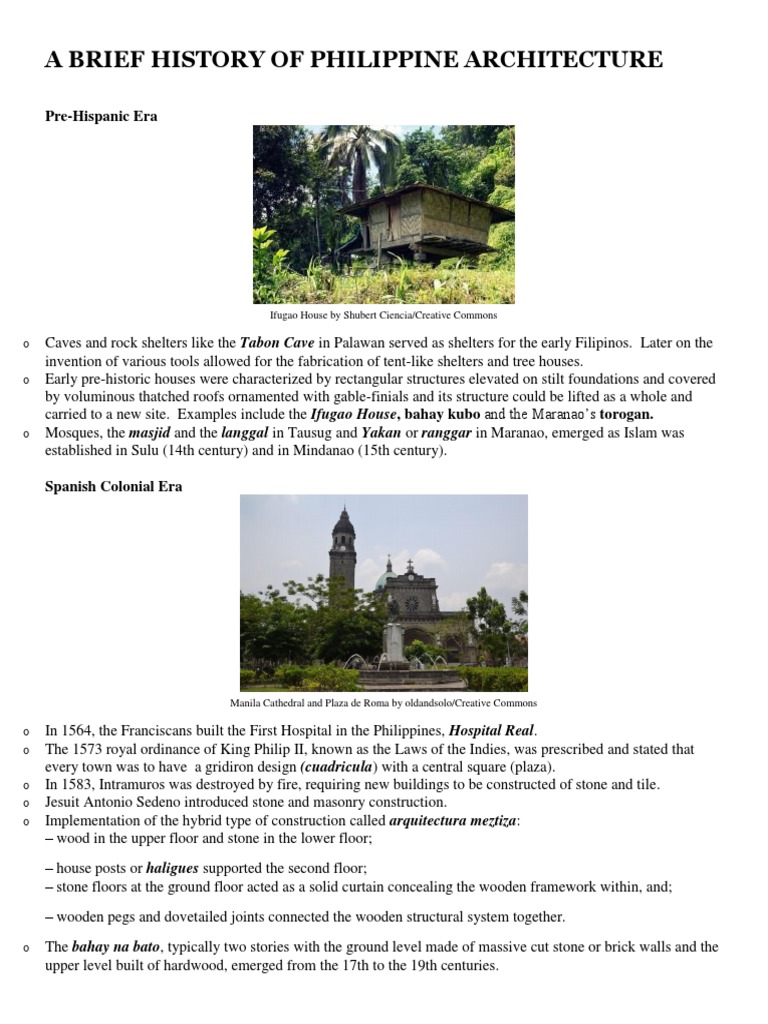 HISTORY of Architecture of The Philippines | PDF | Economic Sectors ...