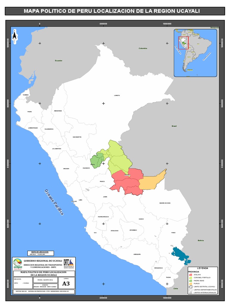 Mapa Politico Del Peru Modelo 01 | PDF | América del Sur | Perú
