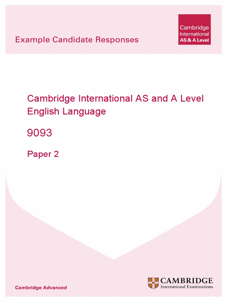 9093 English Ecr Paper02 v1-0 | PDF | Question | Test (Assessment)