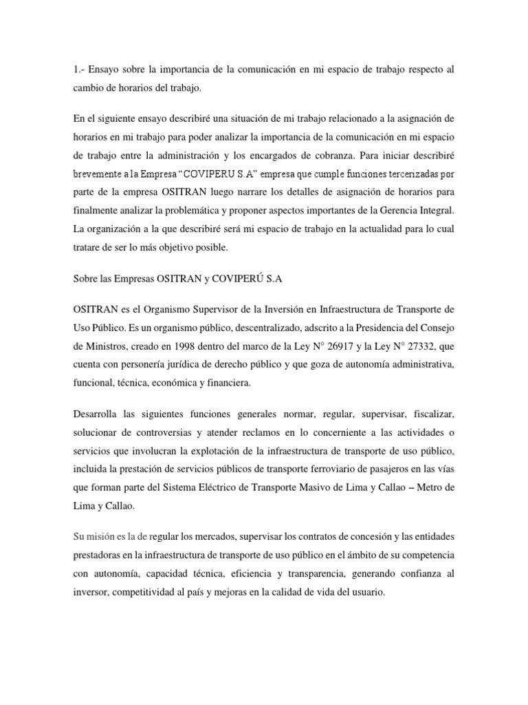 Comunicación Efectiva en Cambios de Horarios | PDF | Comercio ...